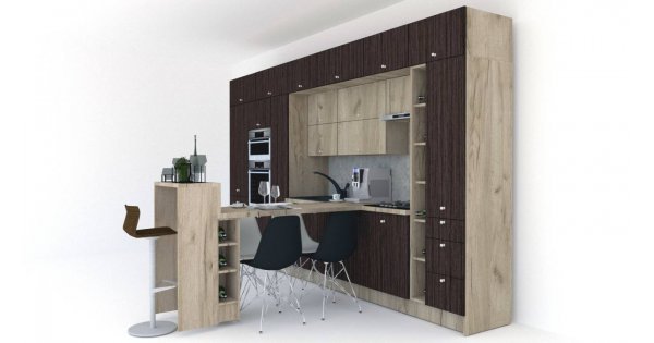 Bucatarii ZONE PAL NEW DECOR CU ZONA DINING | Mobila GENAROM ONLINE